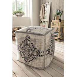 Faktorei Vintage-Sitzhocker ANTIQUITY, 45 x 45 x 45 cm, grau