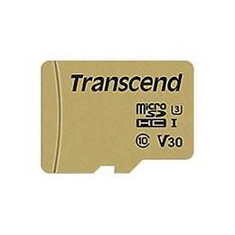 Transcend 500S - Flash-Speicherkarte (microSDHC/SD-Adapter inbegriffen) - 16 GB - Video Class V30 / UHS-I U3 / Class10 - microSDHC