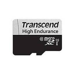 Transcend 350V - Flash-Speicherkarte (SD-Adapter inbegriffen) - 64 GB - UHS-I U1 / Class10 - microSDXC UHS-I