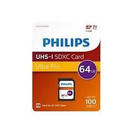 Philips Ultra Pro FM64SD65B - Flash-Speicherkarte - 64 GB - Video Class V30 / UHS-I U3 / Class10 - SDXC UHS-I