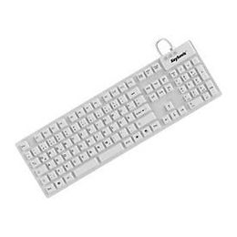 KEYSONIC KSK-8030 IN - Tastatur - USB - QWERTZ - Schweiz - Schwarz, weiß