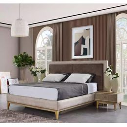 JVmoebel Schlafzimmer-Set Bett + 2x Nachttische 3tlg. Klassisch Italienische Schlafzimmer Set