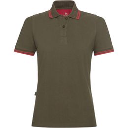 Parforce Essential Damen Poloshirt Oliv/Beere (Gr&ouml;&szlig;e: L)