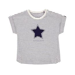 bellybutton - T-Shirt TINY GIRAFFE gestreift in offwhite, Gr.68