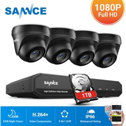 1080P Heimvideo-Sicherheitssystem mit 1080N dvr mit 4 Kameras des Typs a – 1 tb Festplatte - SANNCE