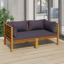 Bonnevie - 2-Sitzer-Gartensofa Gartenmöbel - Gartenbank mit Kissen Massivholz Akazie BV727250