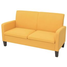 Bonnevie - 2-Sitzersofa Sofa Couch Wohnzimmersofa - 135 x 65 x76 cm Gelb BV590577