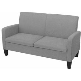 Bonnevie - 2-Sitzersofa Sofa Couch Wohnzimmersofa - 135 x 65 x76 cm Hellgrau BV575983