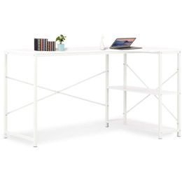 Bonnevie - Schreibtisch Computertisch - Bürotisch Weiß 120x72x70 cm BV434395