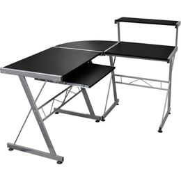 Eck-Schreibtisch Computertisch - Bürotisch Schwarz 132x112x99 cm Holzwerkstoff BV177605 Bonnevie