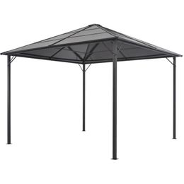 Garten n mit Dach Aluminium 3×3 m - Schwarz - Prolenta Premium