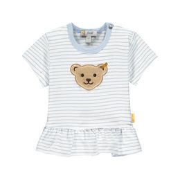 Steiff - T-Shirt BABY GIRL – SUMMER DAY gestreift in hellblau, Gr.68