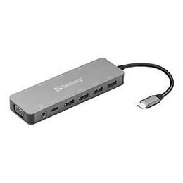 Sandberg 13-in-1 - Dockingstation - USB-C - VGA, HDMI - 100Mb LAN