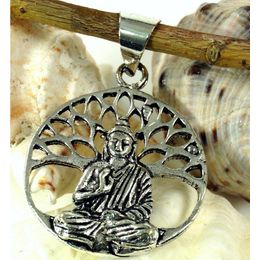 Guru-Shop Kettenanhänger Amulett `Buddha unterm Bodhi Baum`