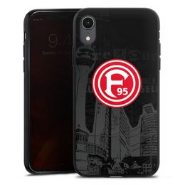 DeinDesign iPhone Xr Handy Silikon H&uuml;lle Case schwarz Handyh&uuml;lle Official Licensed Product Logo Fortuna D&uuml;sseldorf