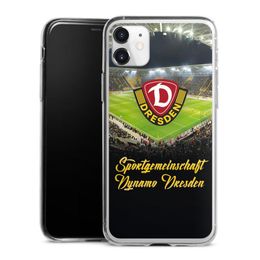 DeinDesign iPhone 11 Handy Slim Case Silikon Handyh&uuml;lle transparent H&uuml;lle extra d&uuml;nn Sgd Sg Dynamo Dresden Official Licensed Product Silikon Slim Case