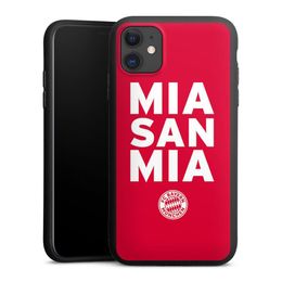 DeinDesign iPhone 11 Handy Premium Silikon H&uuml;lle Handyh&uuml;lle schwarz Case Fc Bayern M&uuml;nchen Mia San Mia Fcb Silikon Premium Case