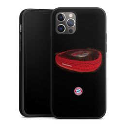 DeinDesign iPhone 12 Pro Handy Premium Silikon H&uuml;lle Handyh&uuml;lle schwarz Case Fc Bayern M&uuml;nchen Fcb Official Licensed Product Stadium Silikon Premium Case