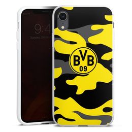 DeinDesign iPhone Xr Handy Silikon H&uuml;lle Case wei&szlig; Handyh&uuml;lle Borussia Dortmund Merchandise Bvb Silikon Case