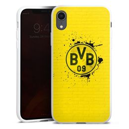 DeinDesign iPhone Xr Handy Silikon H&uuml;lle Case wei&szlig; Handyh&uuml;lle Official Licensed Product Bvb Borussia Dortmund Silikon Case