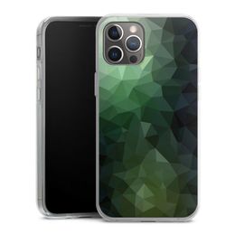 DeinDesign iPhone 12 Pro Max Handy Silikon H&uuml;lle Case transparent Handyh&uuml;lle Tarnmuster Geometric Mosaic Silikon Case