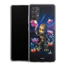 DeinDesign Galaxy A32 4G Handy Silikon H&uuml;lle Case transparent Handyh&uuml;lle Baby Groot Marvel Guardians Of The Galaxy Silikon Case