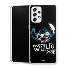 DeinDesign Galaxy A33 5G Handy Silikon H&uuml;lle Case wei&szlig; Handyh&uuml;lle Lilo & Stitch Official Licensed Product Disney Silikon Case