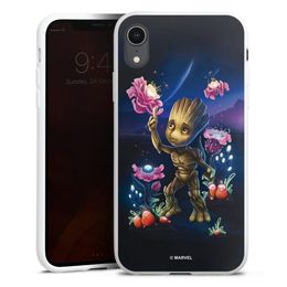 DeinDesign iPhone Xr Handy Silikon H&uuml;lle Case wei&szlig; Handyh&uuml;lle Baby Groot Marvel Guardians Of The Galaxy Silikon Case