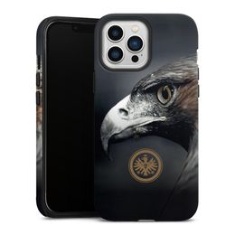 DeinDesign iPhone 13 Pro Max Handy Panzer Handyh&uuml;lle robuste Outdoor H&uuml;lle Schutzh&uuml;lle matt Eintracht Frankfurt Eagle Official Licensed Product Tough Case