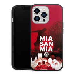 DeinDesign iPhone 13 Pro Handy Premium Silikon H&uuml;lle Handyh&uuml;lle schwarz Case Mia San Mia Fcb Fc Bayern M&uuml;nchen Silikon Premium Case