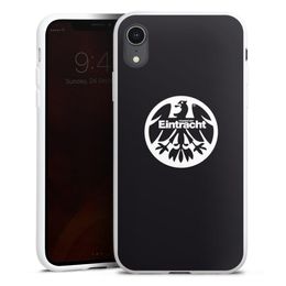 DeinDesign iPhone Xr Handy Silikon H&uuml;lle Case wei&szlig; Handyh&uuml;lle Logo Eintracht Frankfurt Eagle Silikon Case