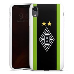 DeinDesign iPhone Xr Handy Silikon H&uuml;lle Case wei&szlig; Handyh&uuml;lle Logo Gladbach Borussia M&ouml;nchengladbach Silikon Case