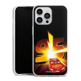 DeinDesign iPhone 13 Pro Handy Silikon H&uuml;lle Case wei&szlig; Handyh&uuml;lle Official Licensed Product Cars Lightning Mcqueen 95 Silikon Case