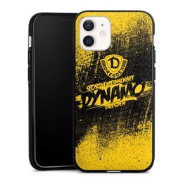 DeinDesign iPhone 12 Handy Silikon H&uuml;lle Case schwarz Handyh&uuml;lle Logo Sg Dynamo Dresden Official Licensed Product