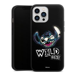 DeinDesign iPhone 13 Pro Max Handy Premium Silikon H&uuml;lle Handyh&uuml;lle schwarz Case Lilo & Stitch Disney Official Licensed Product Silikon Premium Case