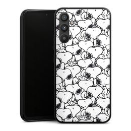 DeinDesign Galaxy A34 5G Handy Silikon H&uuml;lle Case schwarz Handyh&uuml;lle Peanuts Snoopy Muster