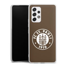 DeinDesign Galaxy A53 5G Handy Silikon H&uuml;lle Case transparent Handyh&uuml;lle Fc St. Pauli Official Licensed Product Coat Of Arms Silikon Case