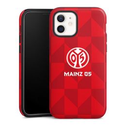 DeinDesign iPhone 12 mini Handy Panzer Handyh&uuml;lle robuste Outdoor H&uuml;lle Schutzh&uuml;lle gl&auml;nzend Official Licensed Product Merchandise Mainz 05 Tough Case