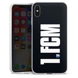DeinDesign iPhone Xs Max Handy Silikon H&uuml;lle Case transparent Handyh&uuml;lle 1. Fcm 1. Fc Magdeburg Official Licensed Product Silikon Case