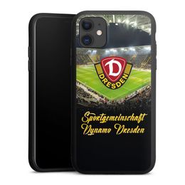 DeinDesign iPhone 11 Handy Premium Silikon H&uuml;lle Handyh&uuml;lle schwarz Case Sgd Sg Dynamo Dresden Official Licensed Product Silikon Premium Case