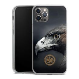 DeinDesign iPhone 12 Pro Max Handy Silikon H&uuml;lle Case transparent Handyh&uuml;lle Eintracht Frankfurt Official Licensed Product Eagle Silikon Case