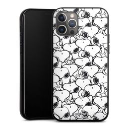 DeinDesign iPhone 12 Pro Handy Silikon H&uuml;lle Case schwarz Handyh&uuml;lle Peanuts Snoopy Muster