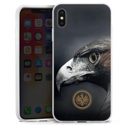 DeinDesign iPhone Xs Max Handy Silikon H&uuml;lle Case transparent Handyh&uuml;lle Eintracht Frankfurt Eagle Official Licensed Product Silikon Case