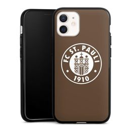 DeinDesign iPhone 12 mini Handy Silikon H&uuml;lle Case schwarz Handyh&uuml;lle Official Licensed Product Coat Of Arms Fc St. Pauli