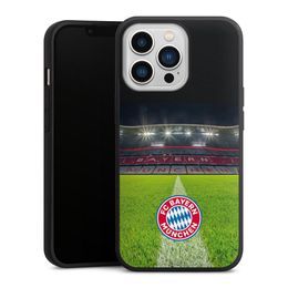 DeinDesign iPhone 13 Pro Handy Premium Silikon H&uuml;lle Handyh&uuml;lle schwarz Case Stadium Fc Bayern M&uuml;nchen Fcb Silikon Premium Case