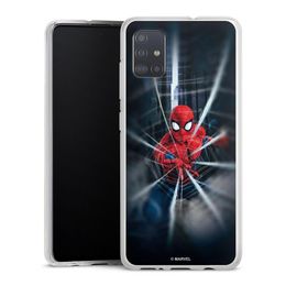 DeinDesign Galaxy A51 Handy Silikon H&uuml;lle Case transparent Handyh&uuml;lle Kinofilm Marvel Spiderman Silikon Case