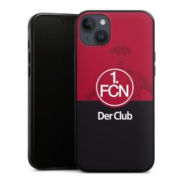 DeinDesign iPhone 14 Plus Handy Silikon H&uuml;lle Case schwarz Handyh&uuml;lle Official Licensed Product Der Club 1. Fc N&uuml;rnberg