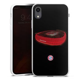 DeinDesign iPhone Xr Handy Silikon H&uuml;lle Case wei&szlig; Handyh&uuml;lle Fc Bayern M&uuml;nchen Fcb Official Licensed Product Stadium Silikon Case