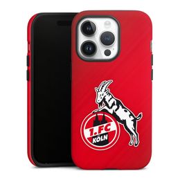 DeinDesign iPhone 14 Pro Handy Panzer Handyh&uuml;lle robuste Outdoor H&uuml;lle Schutzh&uuml;lle matt 1. Fc K&ouml;ln Effzeh Official Licensed Product Tough Case