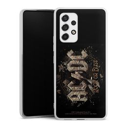 DeinDesign Galaxy A53 5G Handy Silikon H&uuml;lle Case transparent Handyh&uuml;lle Rock Or Bust Official Licensed Product Acdc Silikon Case